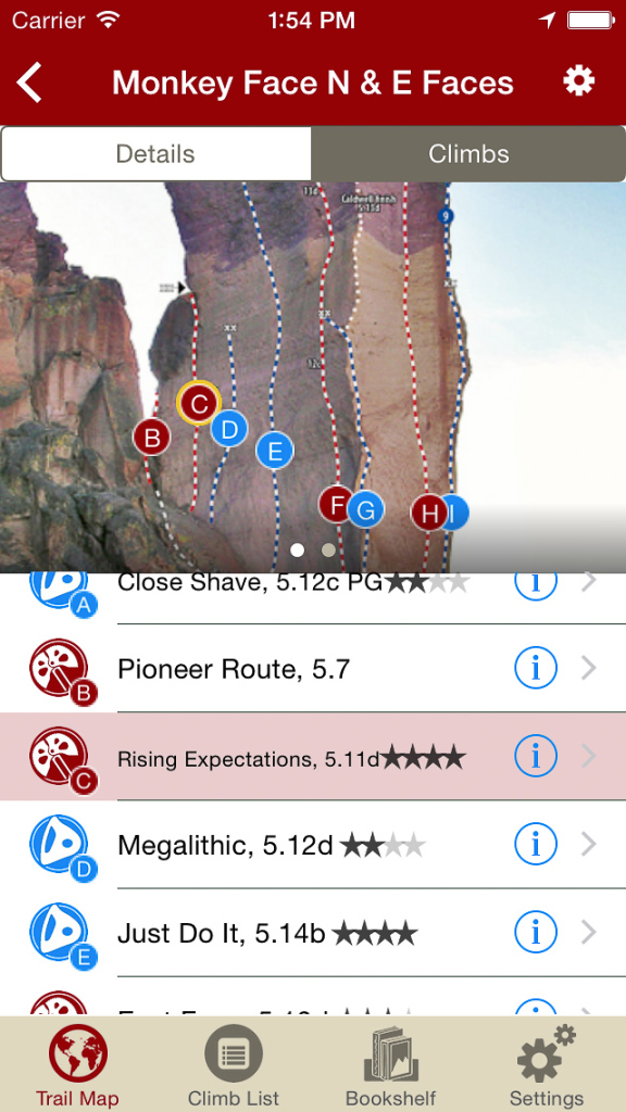 Smith Rock Climbing guidebook