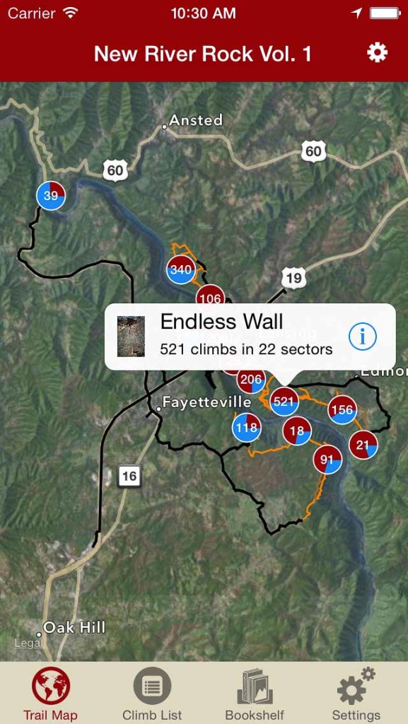 New River Gorge rock climbing guidebook