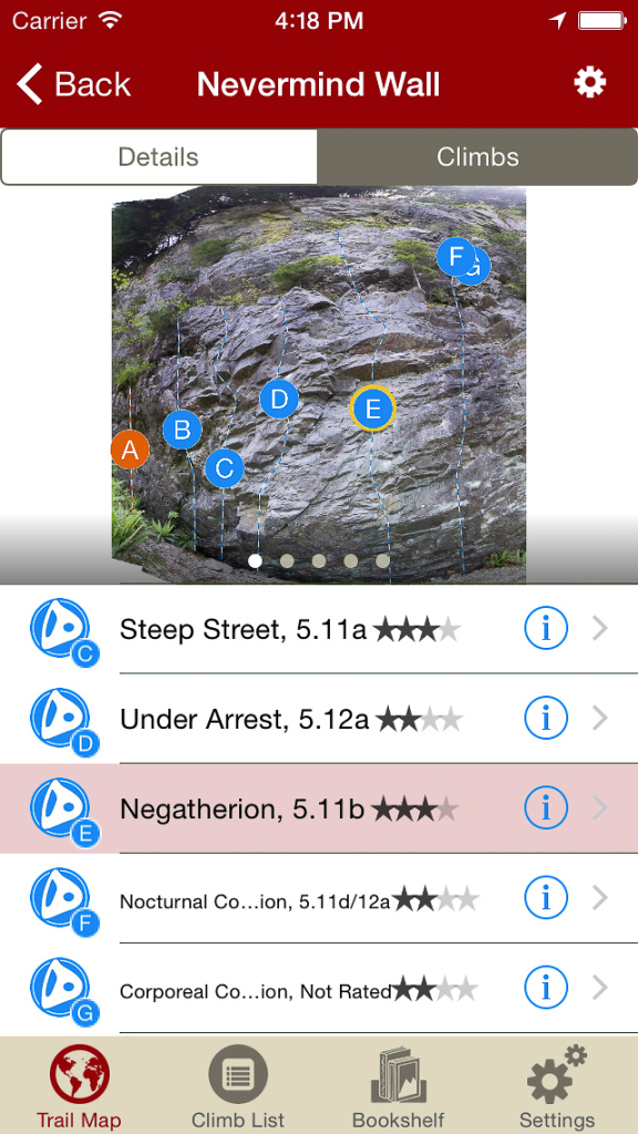 Exit 38 Rock Climbing guidebook