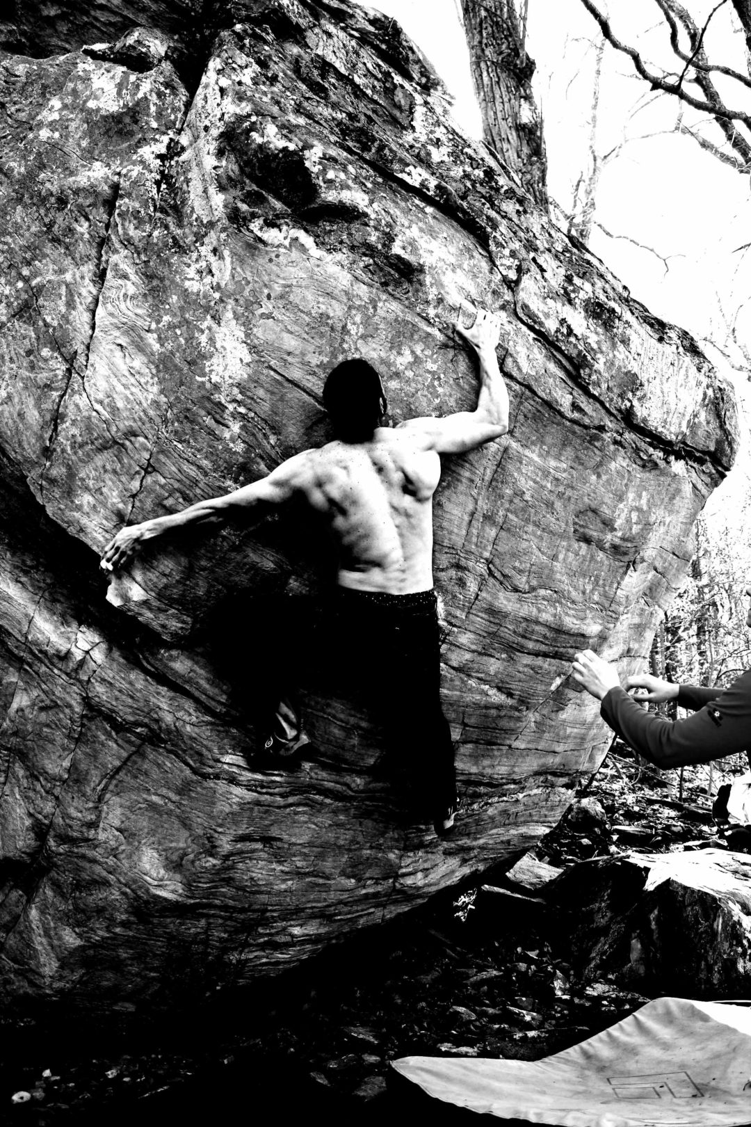 Bouldering Moore's Wall - by Adam Sokolow